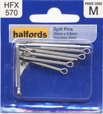 Halfords Split Pins 25mmx2.5mm | Halfords UK