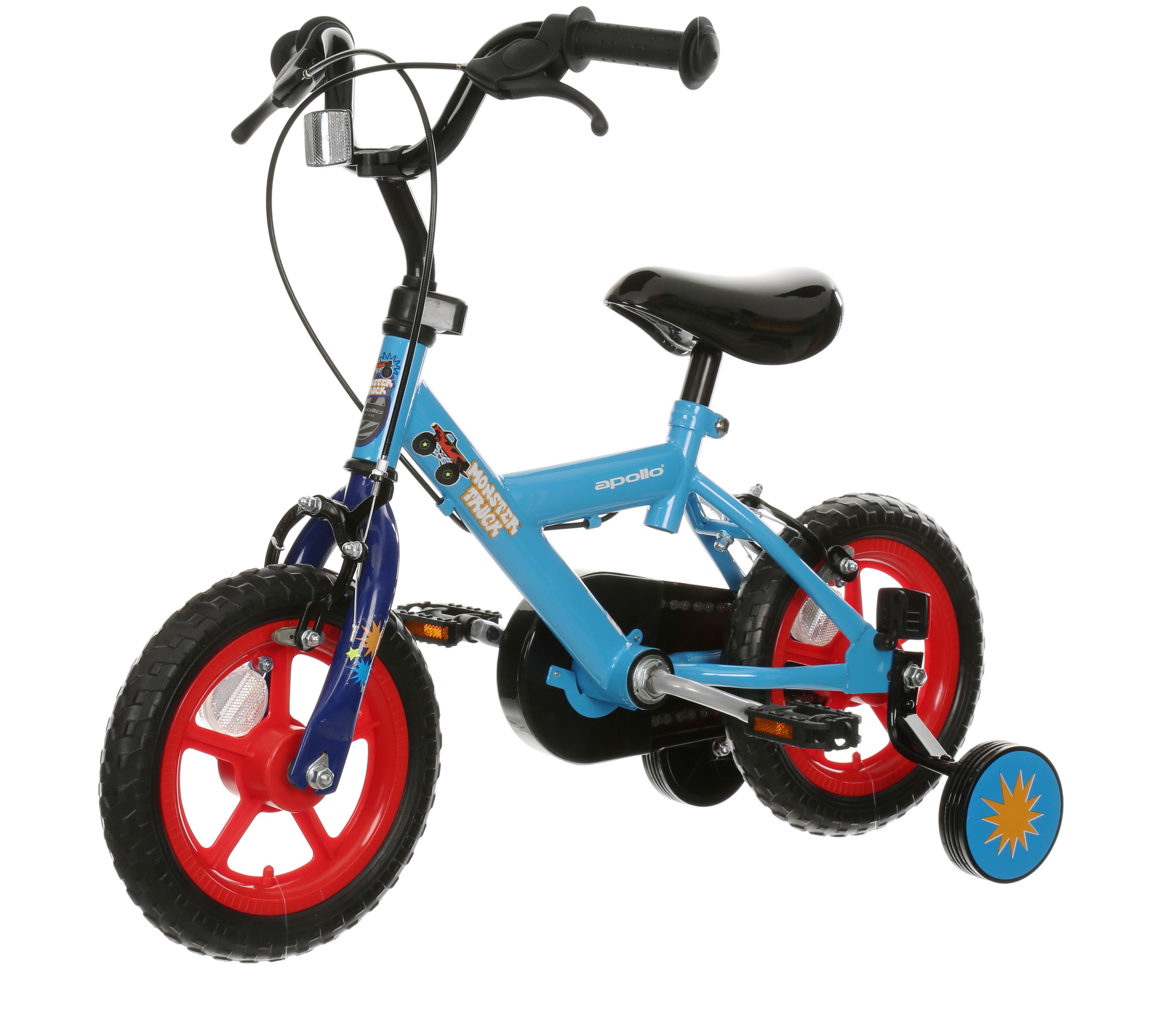 Child's Monster Truck Bike With Stabilizers Age 3-5 Years In Dorking ...