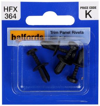 Halfords Trim Panel Rivets (HFX364) | Halfords UK