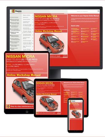 Haynes Online Manual Nissan Micra 2003-10 | Halfords UK