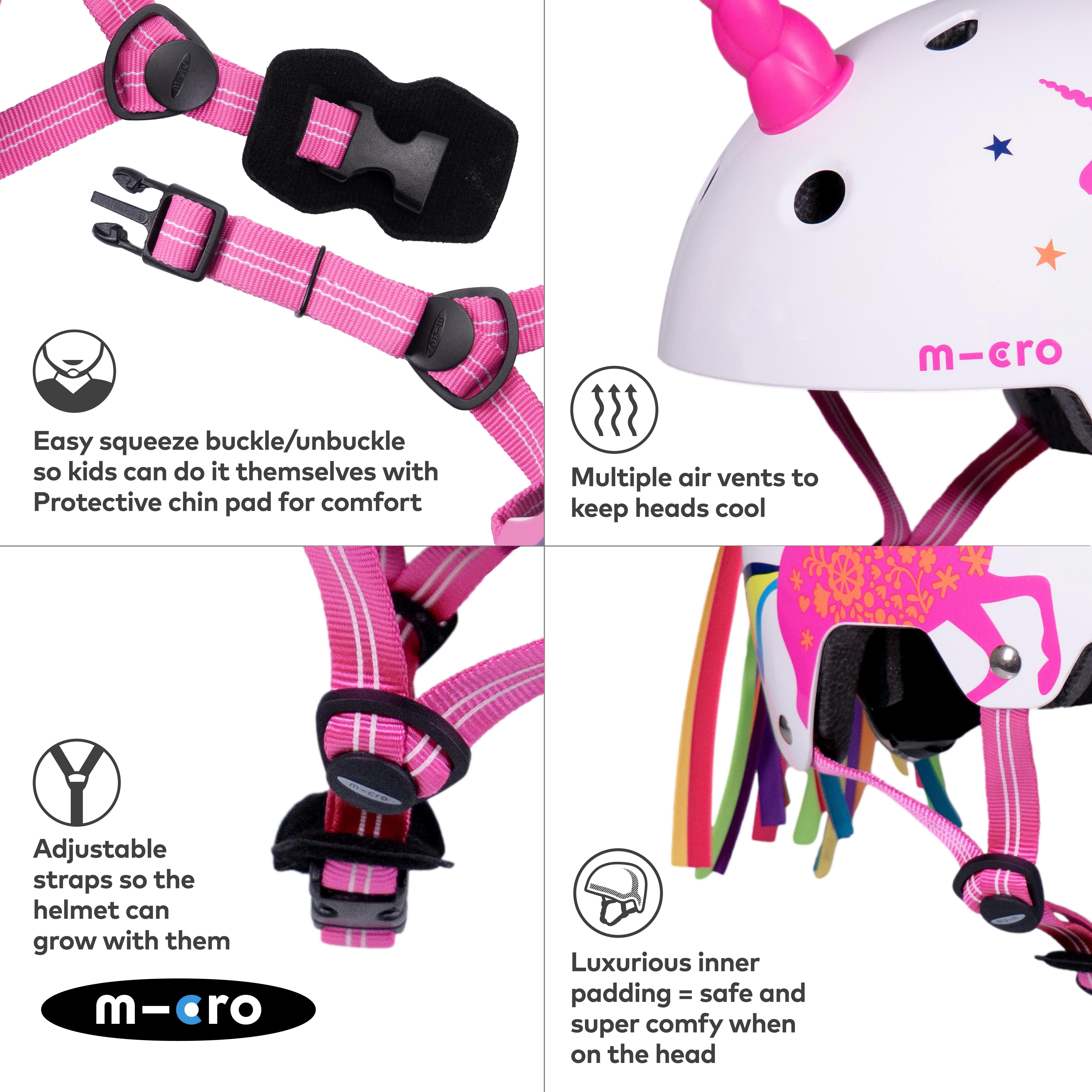 Printed 3D Helmet for Bike and Scooters Unicorn: Small 48-54cm ...