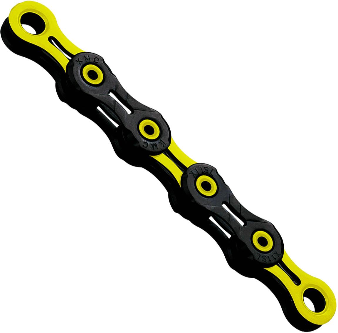 KMC X11 DLC 11 Speed Chain, 118L, Black/Yellow | Halfords UK