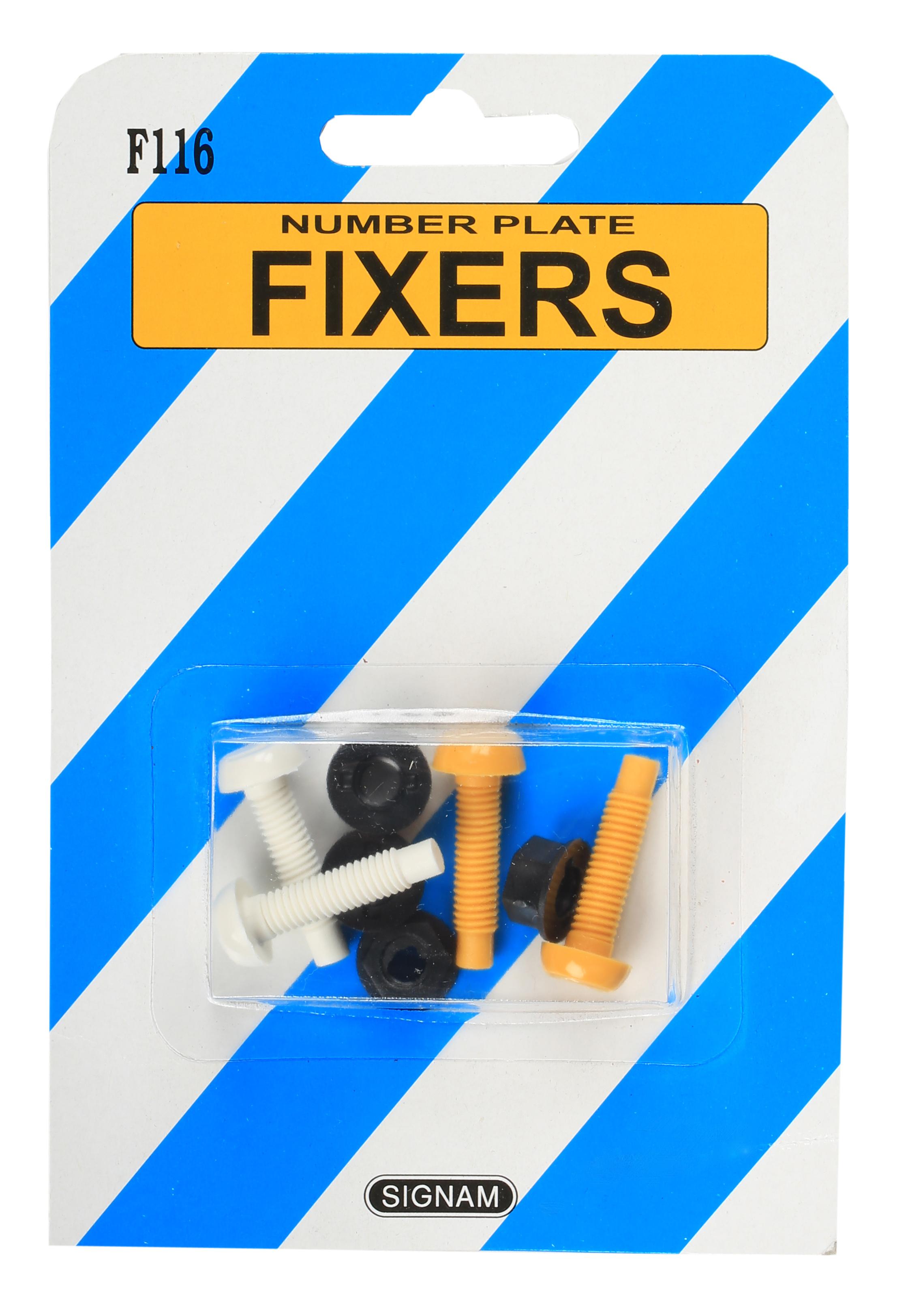 Number Plate Fixers - Nylon Nuts And Bolts for only £1.99
