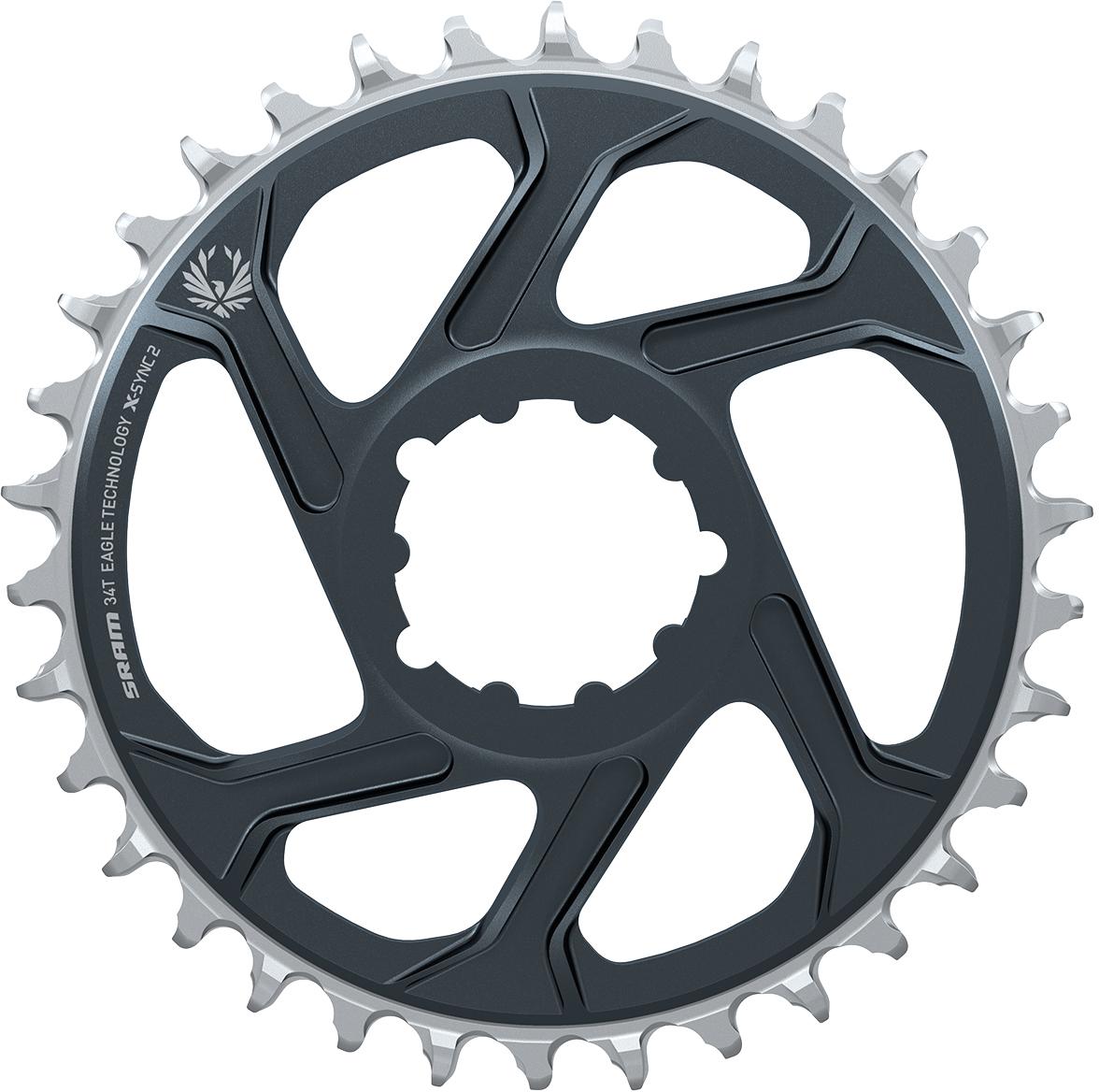 SRAM Eagle X-Sync 2 Direct Mount 6mm Offset 34T Chainring, Lunar/Polar ...