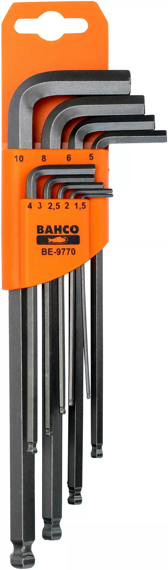 Bahco Metric Long Ball End Hex L Key Set 9pc Halfords UK