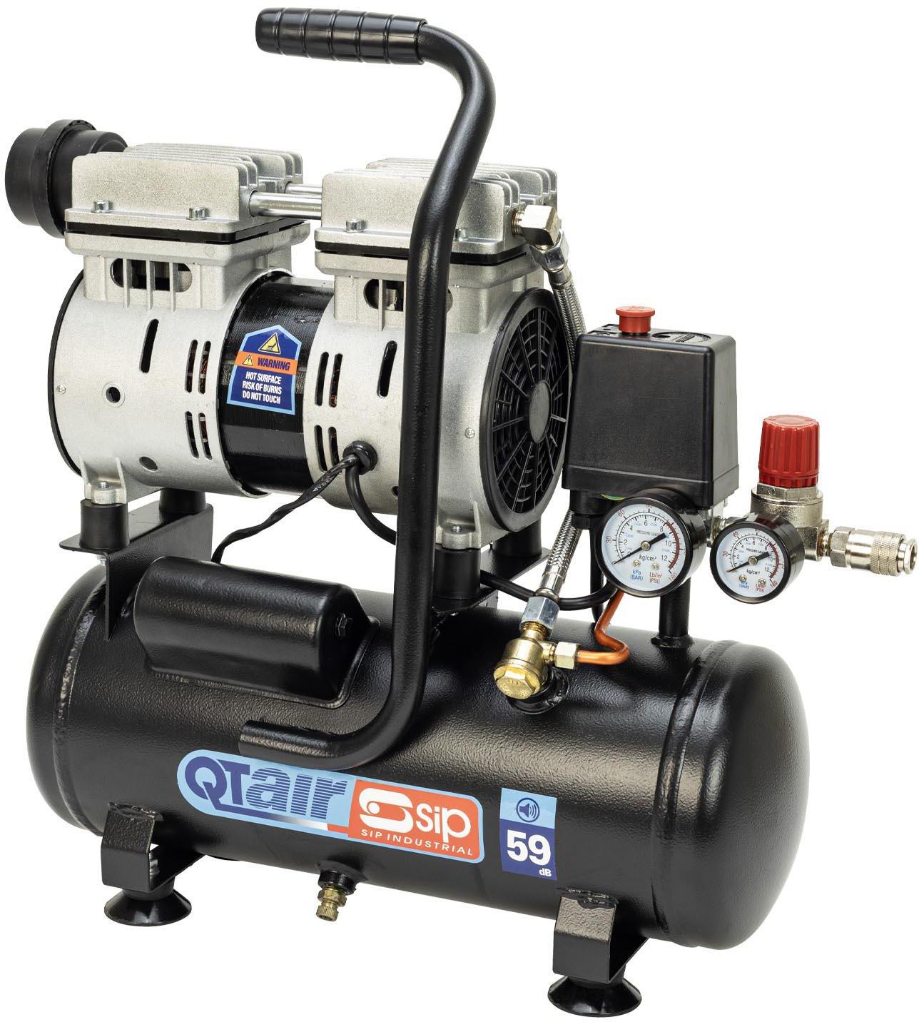 SIP QT AIR DD 6L Ultra Low Noise Oil-Free Compressor | Halfords UK