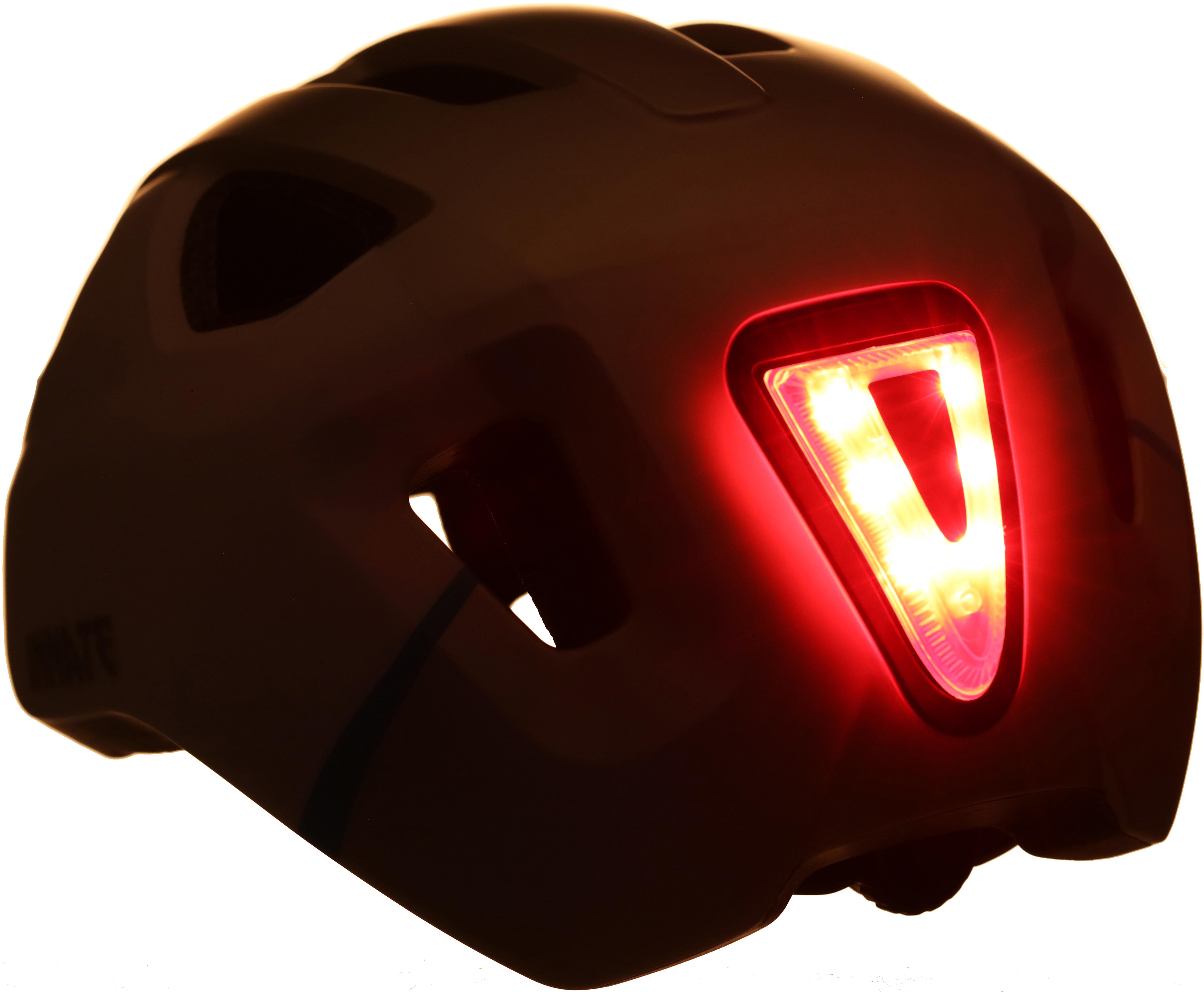 Bicycle helmet with led lights top