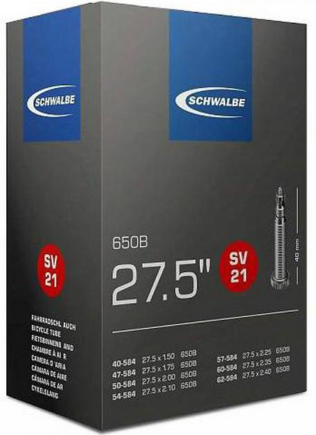 Schwalbe Bike Inner Tube 27.5 x1.5 2.4 SV21 Halfords UK