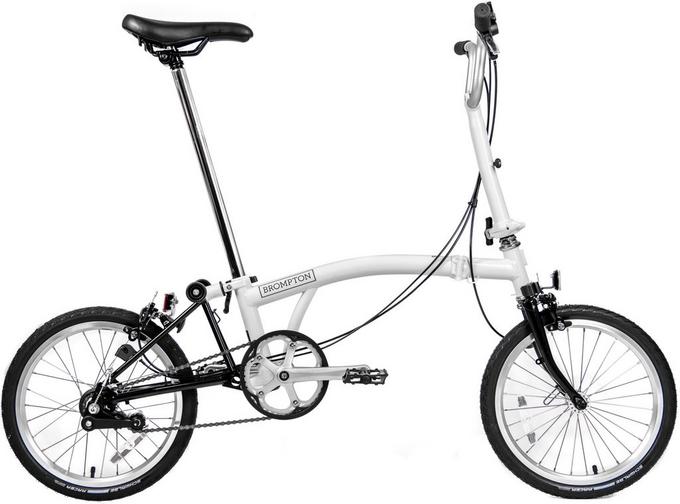Brompton A Line Folding Bike White 16 Wheel Halfords UK
