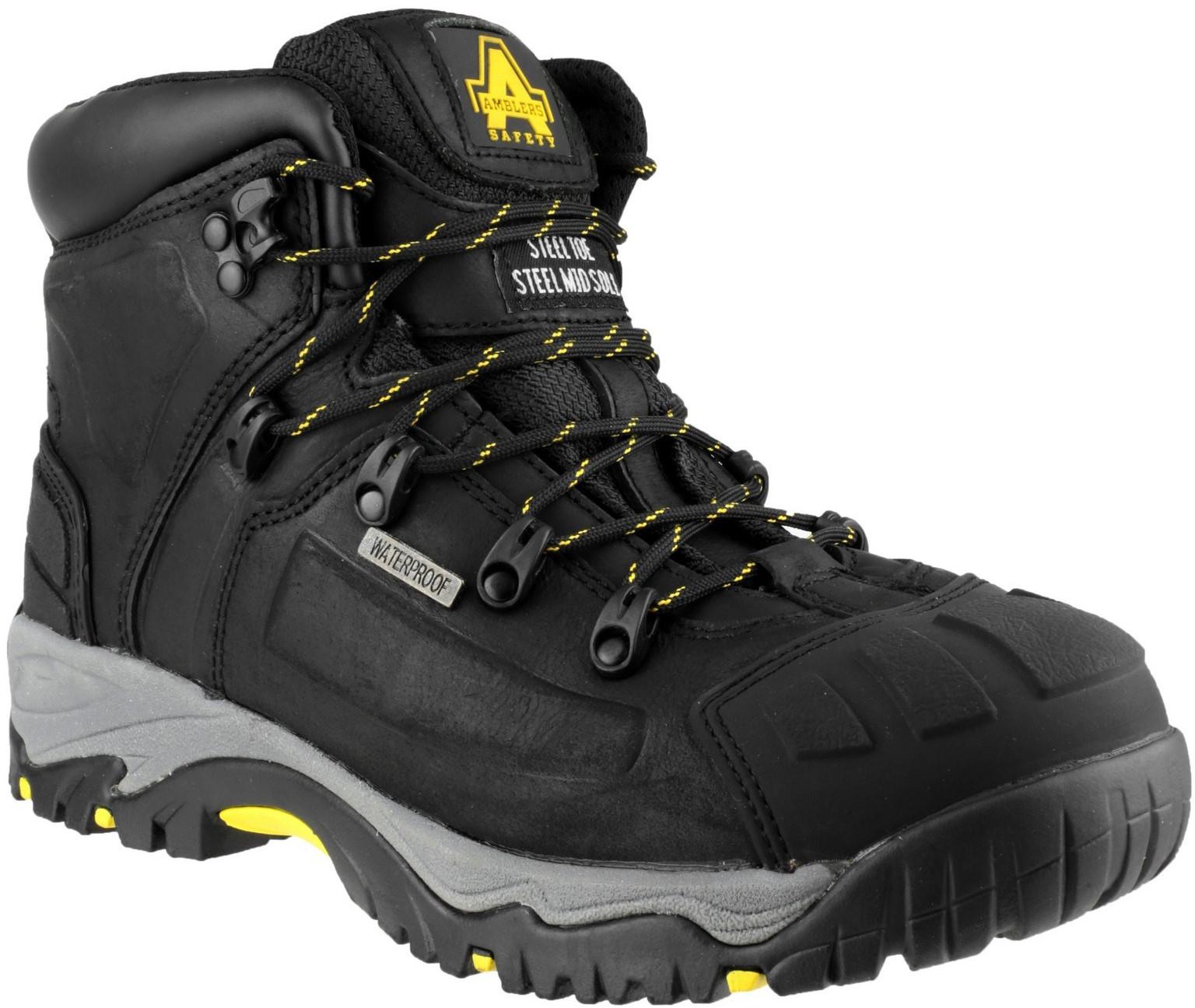 Ambler Waterproof Safety Boot - Black, Size 9 | Halfords UK