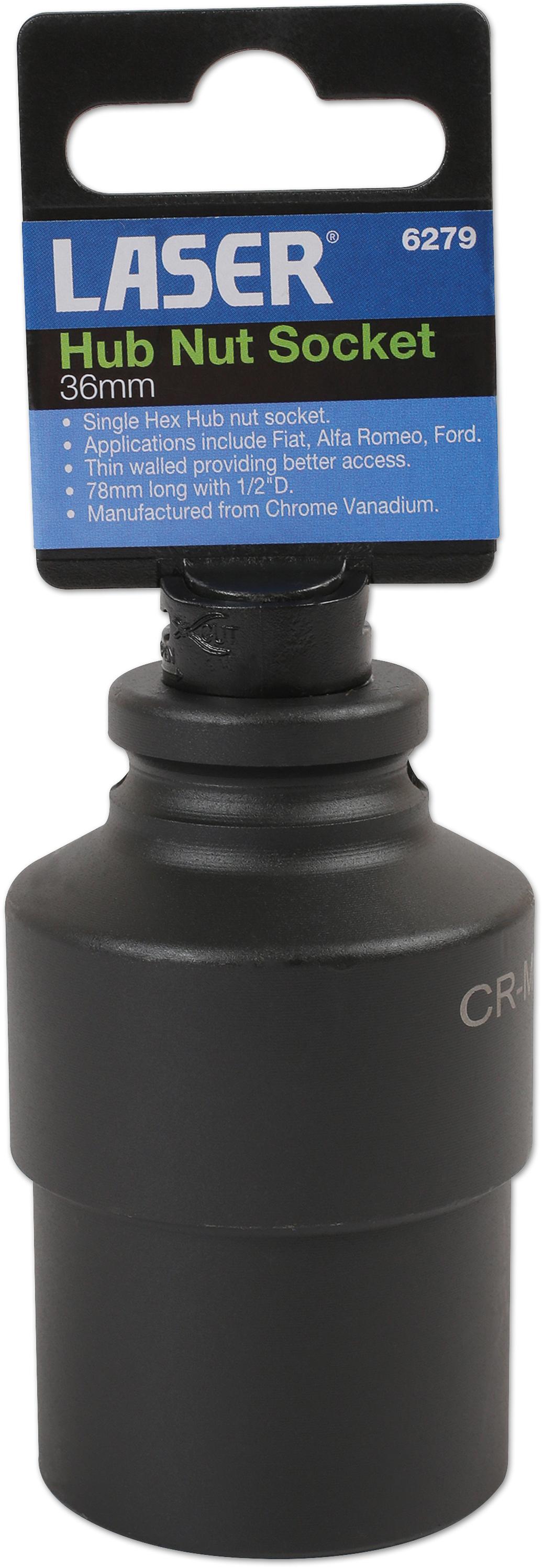 Laser Hub Nut Socket Thin Walled Deep 36mm | Halfords UK