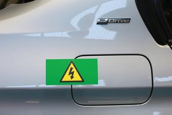 Laser High Voltage Self-Adhesive Label 150 x 75mm 12pc | Halfords UK