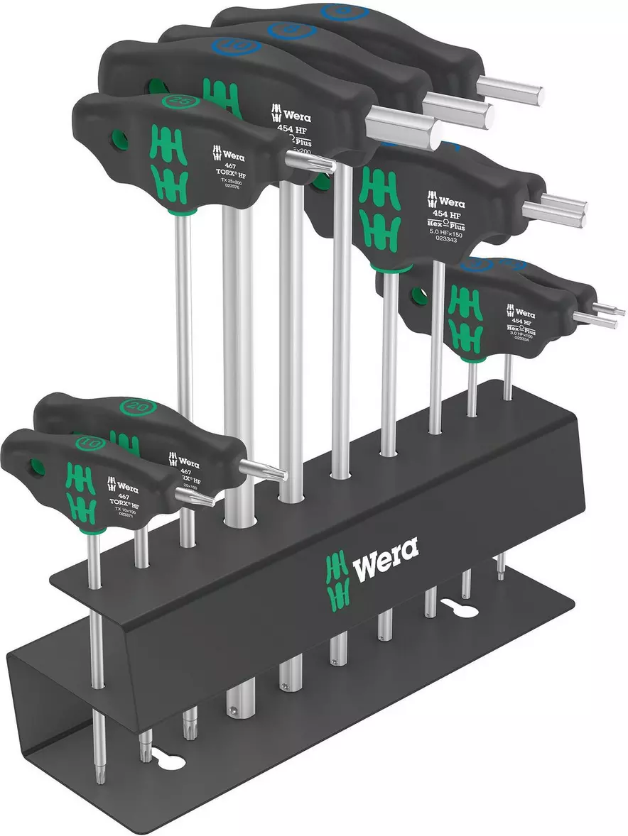Wera t handle hex key set store