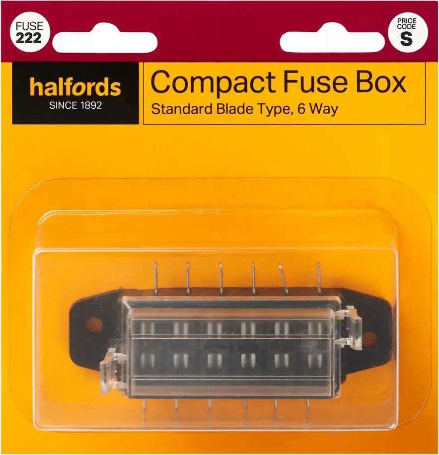 Halfords Compact Fuse Box 6 Way FUSE222 Halfords UK