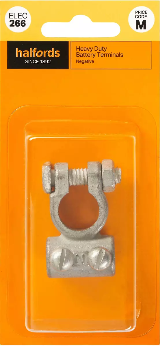 Halfords Heavy Duty Battery Terminal Negative ELEC266 Halfords UK