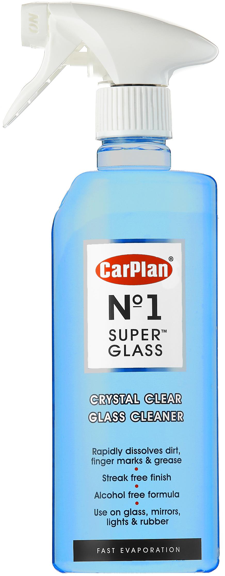 CarPlan No 1 Super Glass - Crystal Clear Glass Cleaner 600ml | Halfords UK