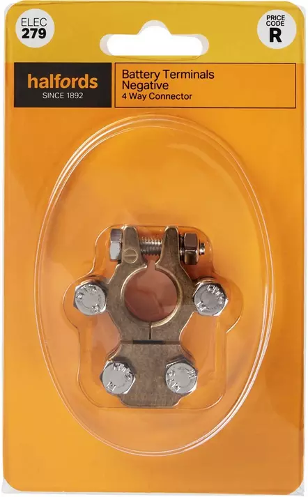 Halfords Battery Terminal Negative 4 Way Connector ELEC279 Halfords UK