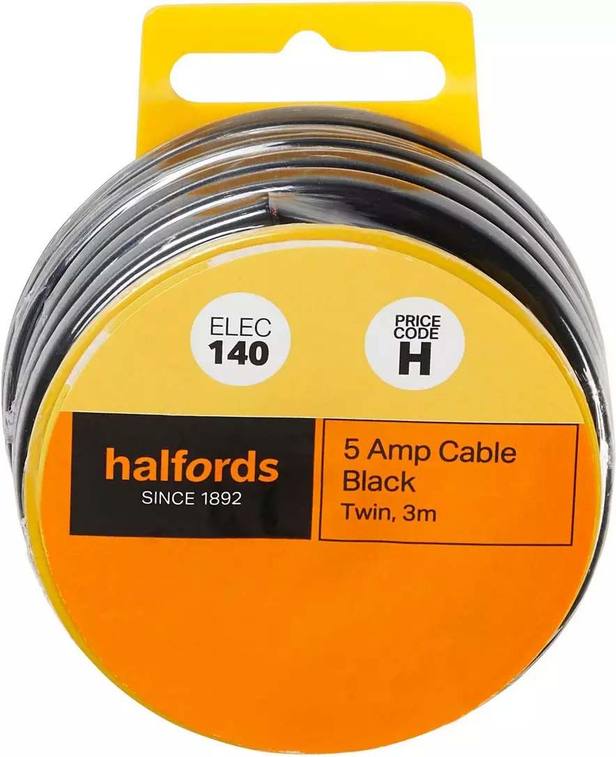 12v cable halfords store