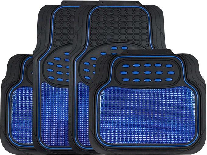 Blue rubber car mats store