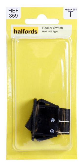 Halfords Rocker Switch Red O/E Type HEF359 | Halfords UK